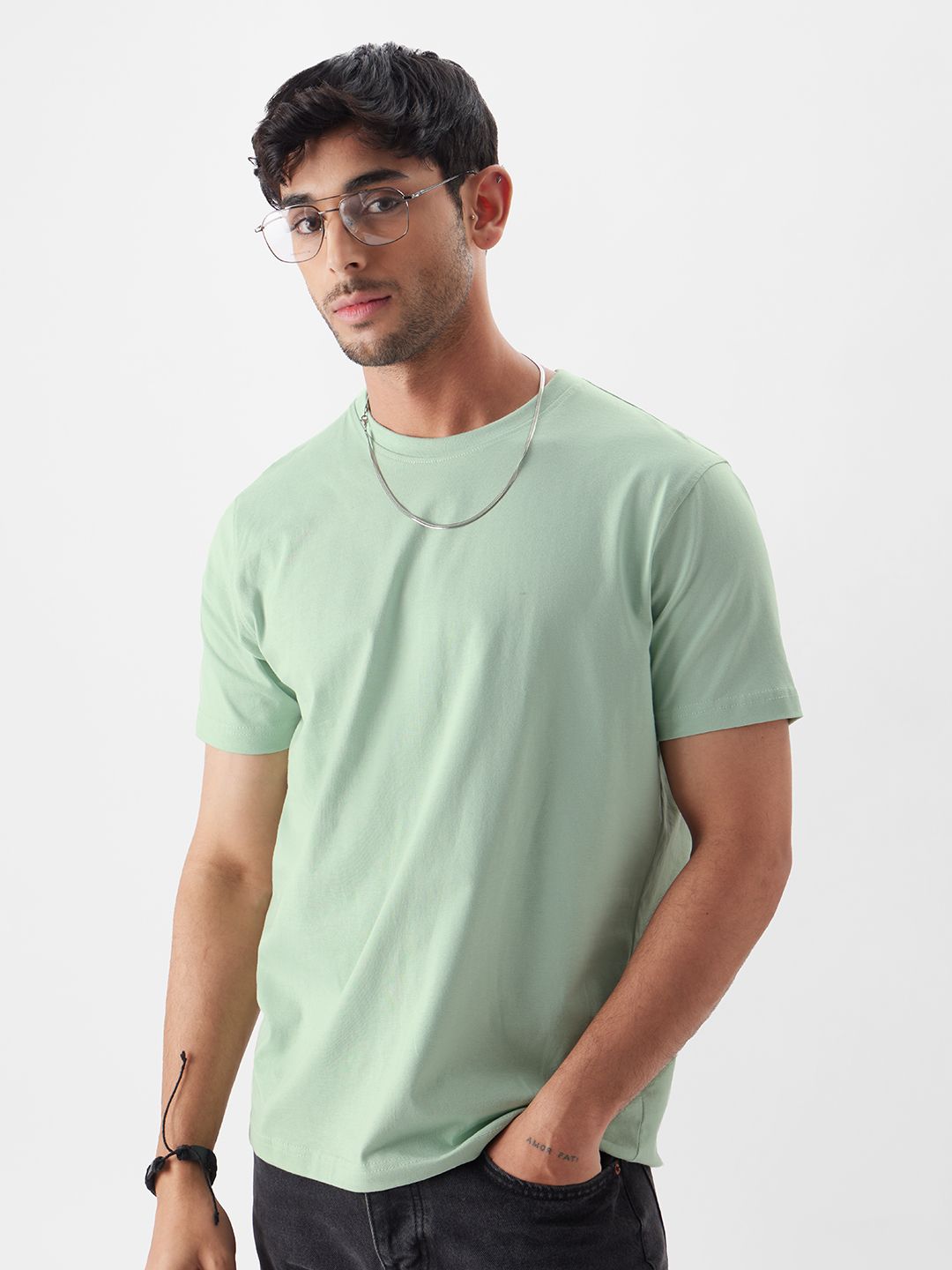 Buy Solid: Jade Green T-Shirts Online
