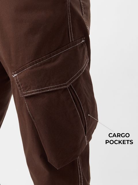 Buy Solids: Teak Men Cargo Pants Online