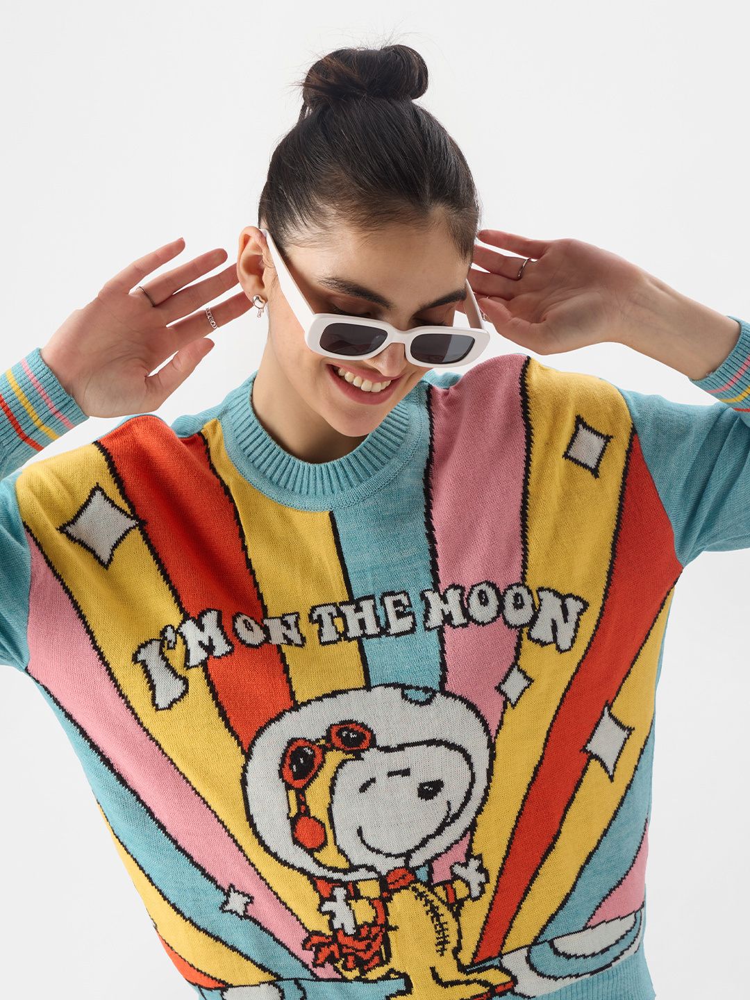 Buy Peanuts: On The Moon Women Oversized Sweaters online at The Souled ...