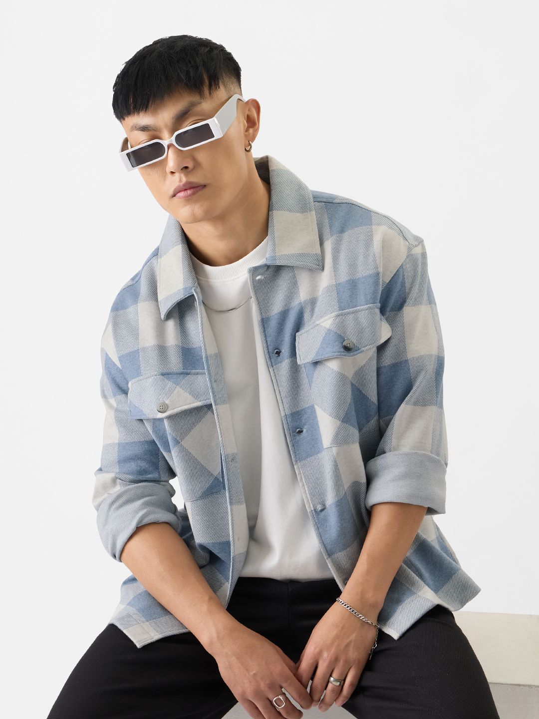 TSS Originals: Blue Buffalo Checks Men Shackets at The Souled Store