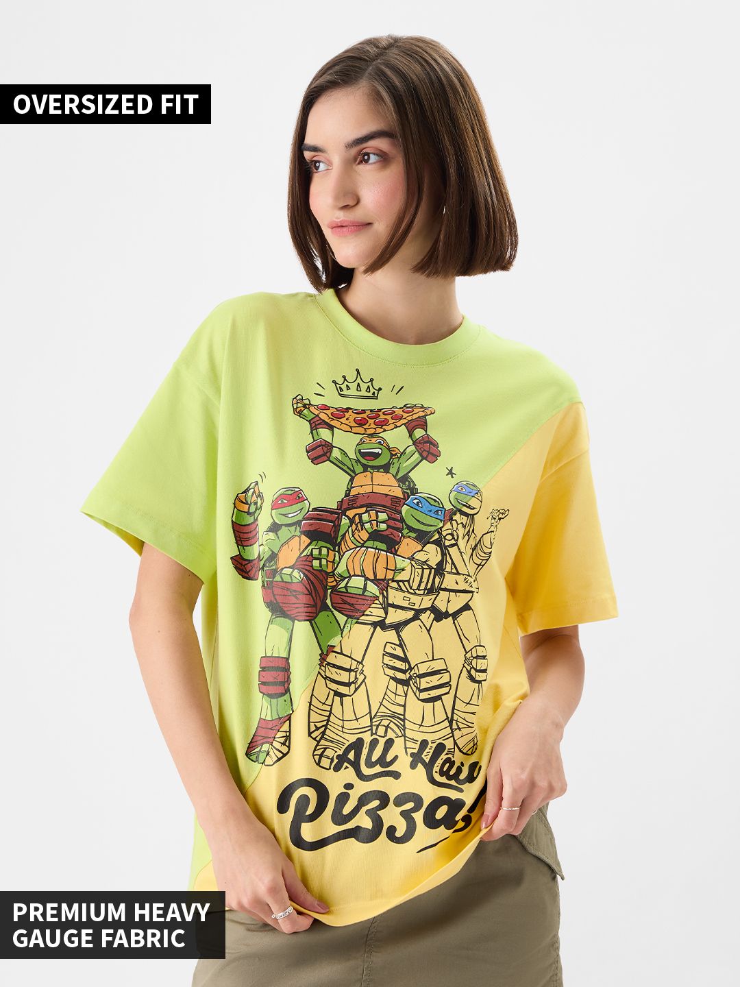 Buy TMNT: All Hail Pizza Women Oversized T-Shirts Online