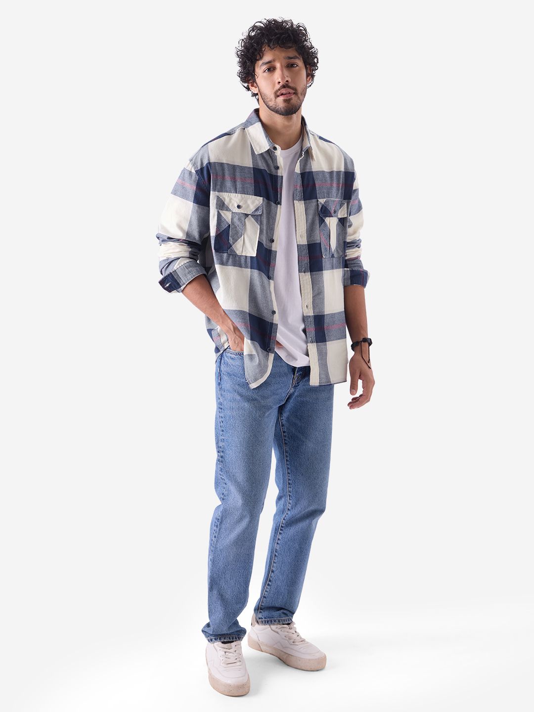 Buy Plaid: Blue Haze (Utility) Men Utility Shirts Online