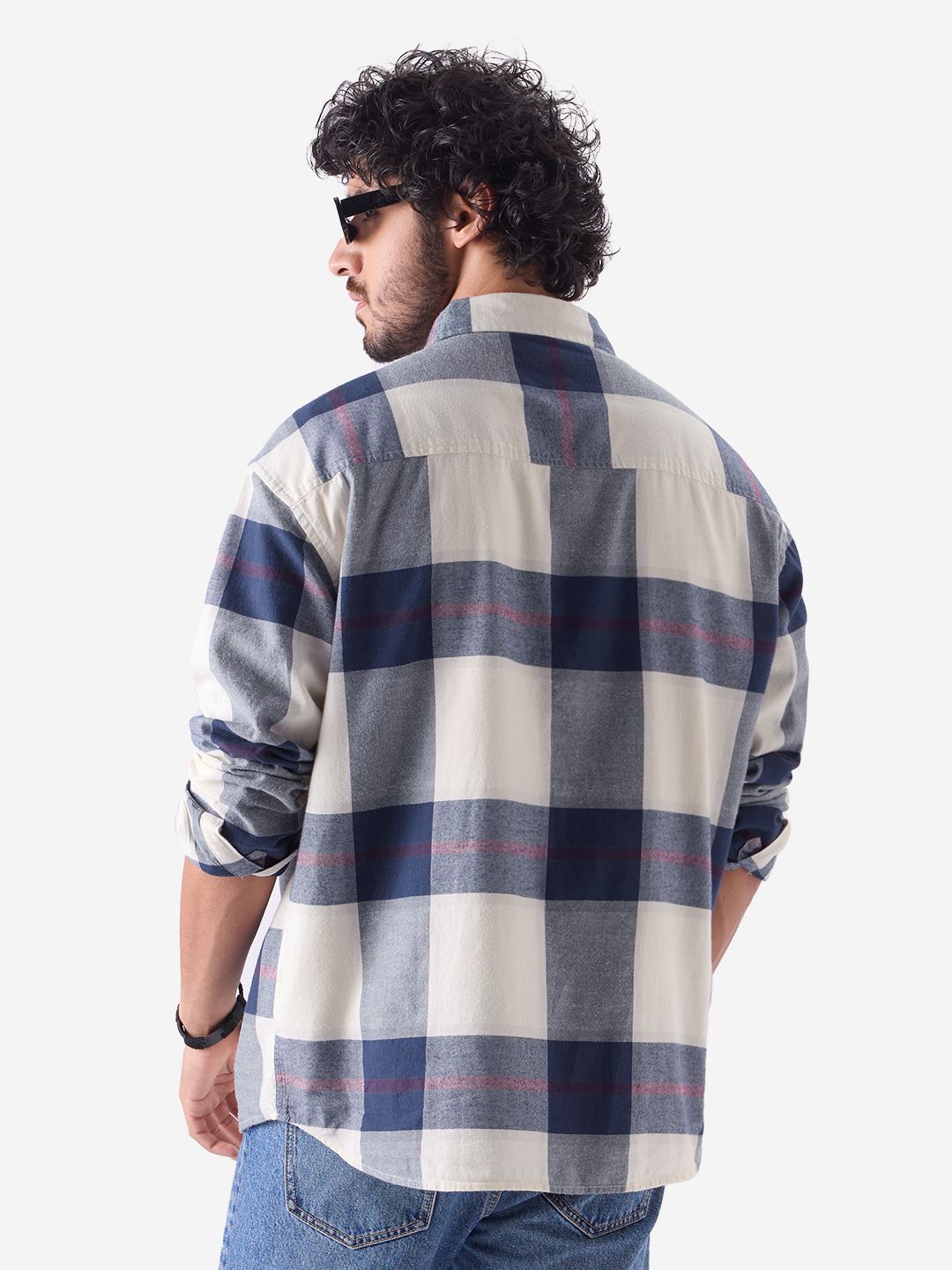 Buy Plaid: Blue Haze (Utility) Men Utility Shirts Online