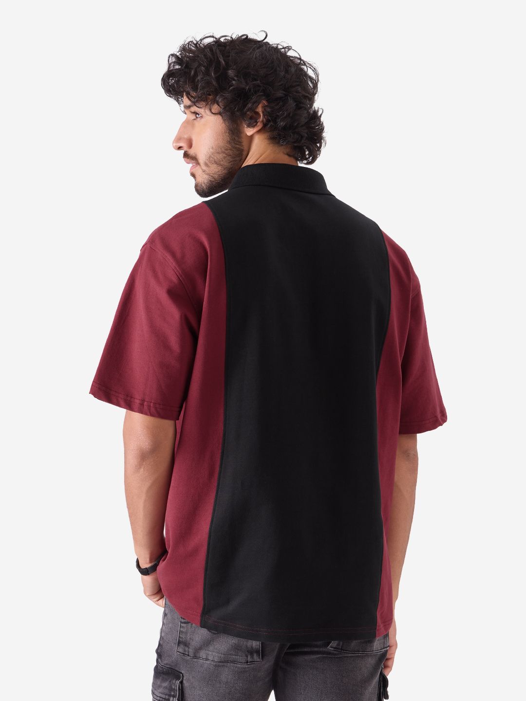 Buy TSS Originals: Red Block Oversized Polos Online