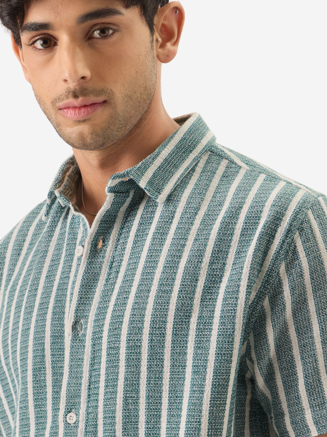 Buy TSS Originals: Stripes Green Printed Shirts Online
