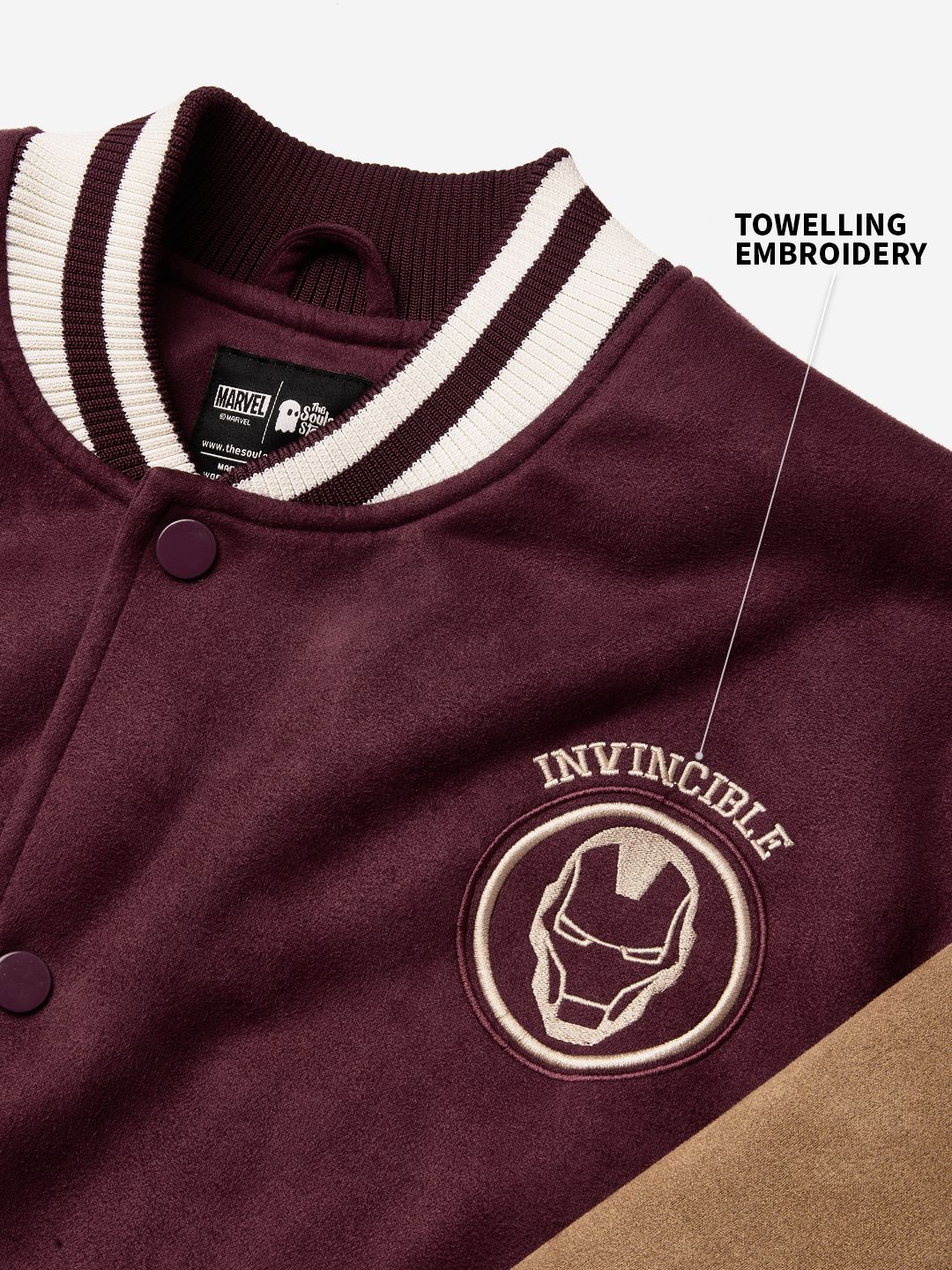 Buy Official Iron Man: Invincible Men Oversized Varsity Jacket Online