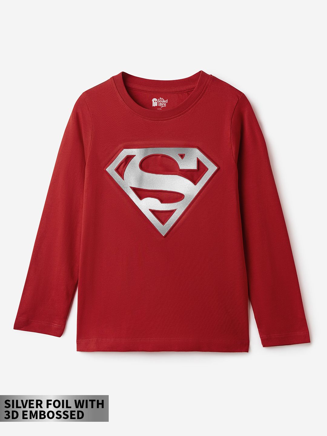 Buy Superman: Iconic Emblem Boys Cotton Full Sleeve T-Shirts Online