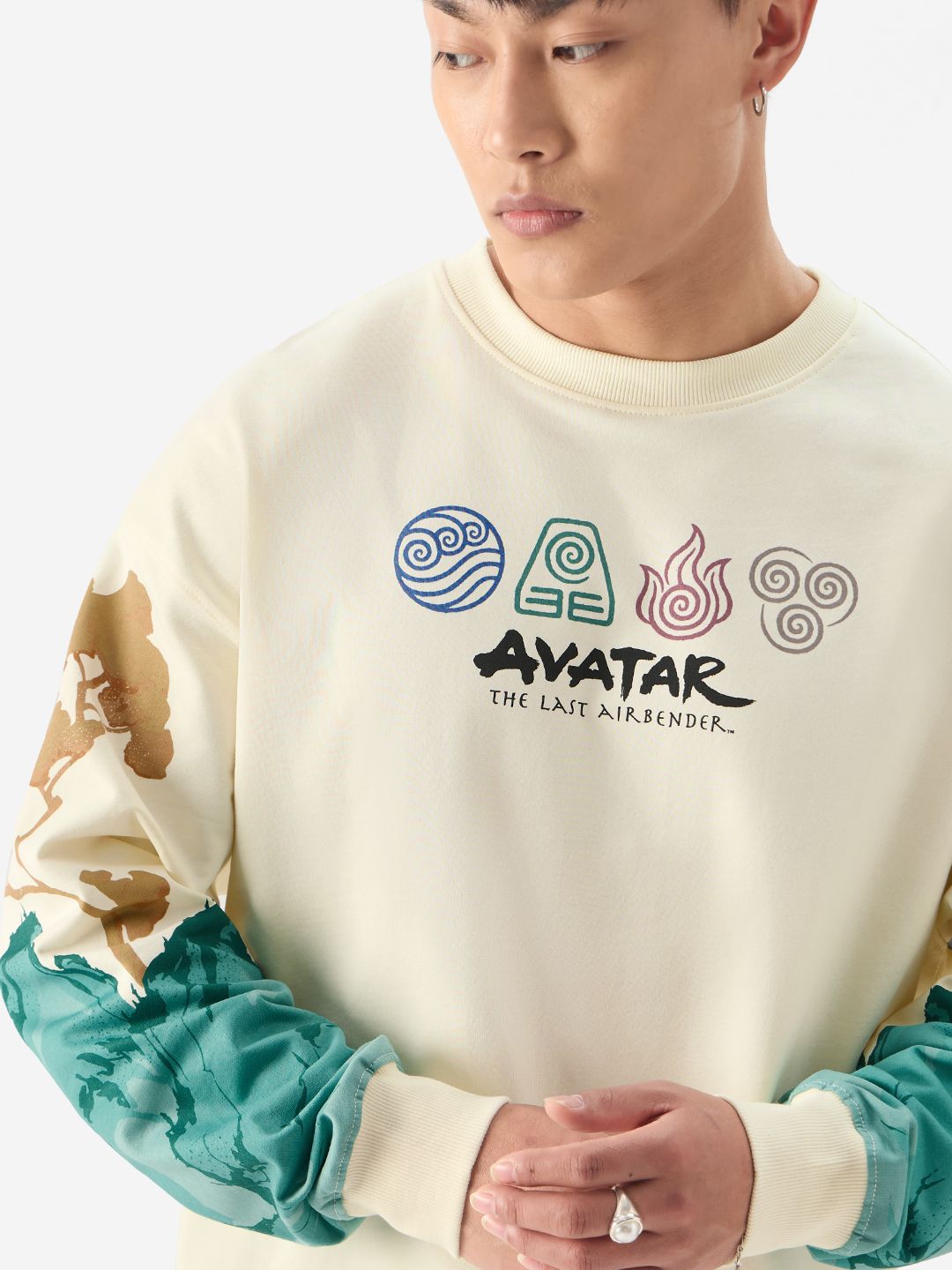 Buy Avatar: Aang And Appa Men Oversized Full Sleeves Tshirt Online.