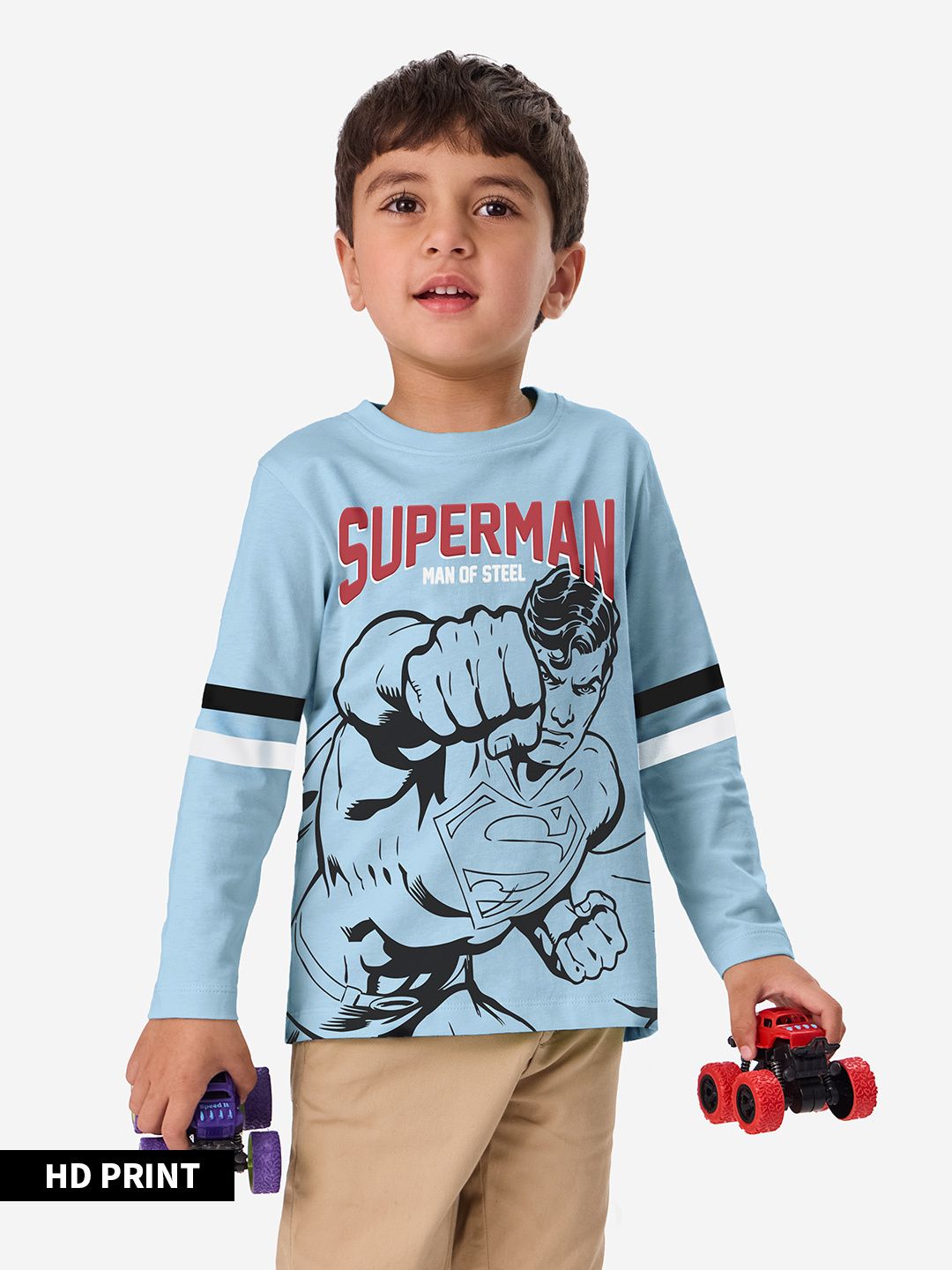 Buy Superman: Man of Steel Boys Cotton Full Sleeve T-shirts Online