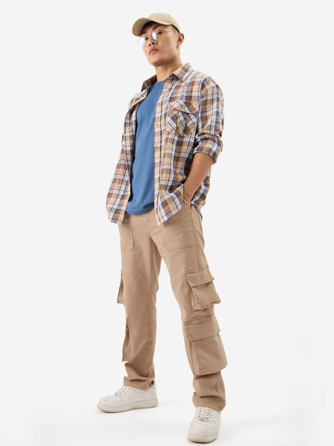 Buy Solids: Oak Buff Men Cargo Pants Online