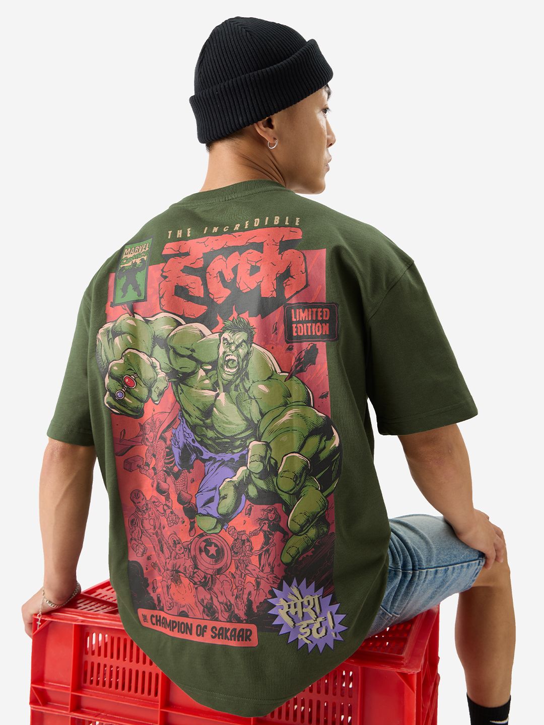 Buy Hulk: Desi Oversized T-Shirts Online