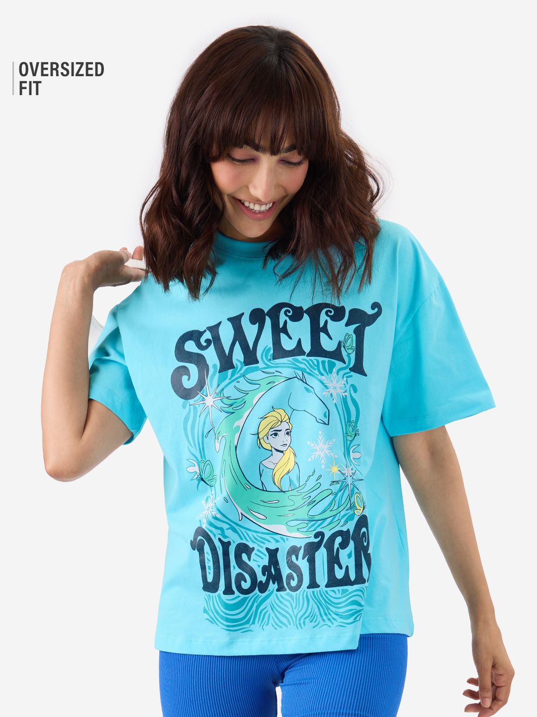 Buy Disney: Sweet Disaster Women Oversized T-Shirts Online