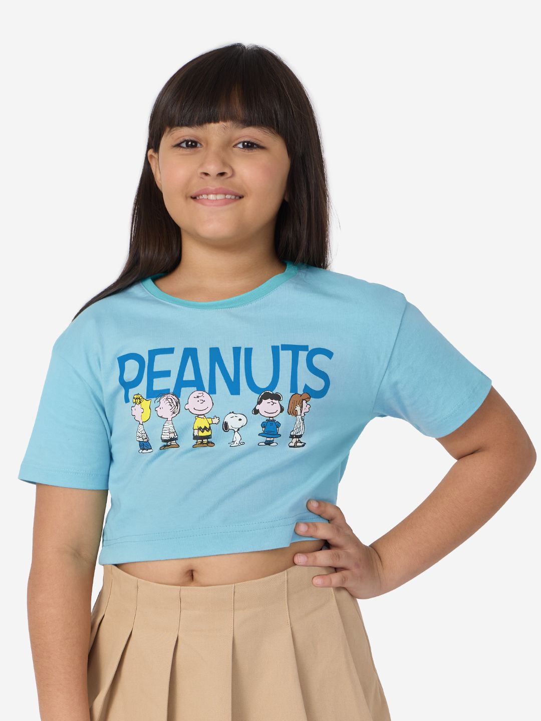 Buy Peanuts: Family Tree Girls Cotton Crop Tops online at The Souled Store.