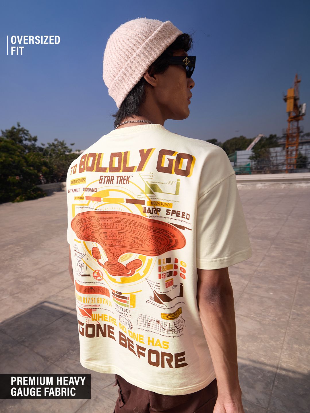 Buy Startrek: Go Boldly Oversized T-Shirts Online