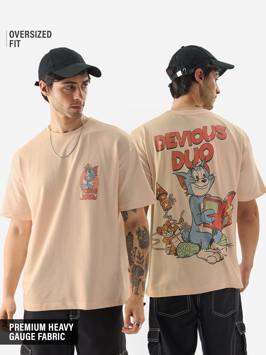Buy Tom And Jerry: Devious Duo Oversized T-Shirts Online