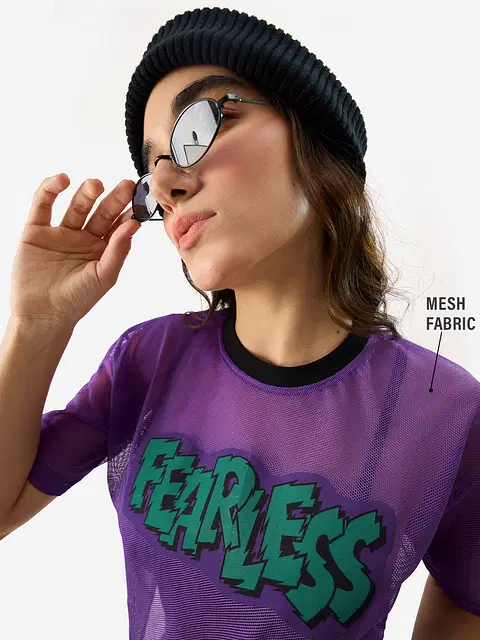Buy Tss Originals Fearless Women Oversized Cropped T Shirts Online At