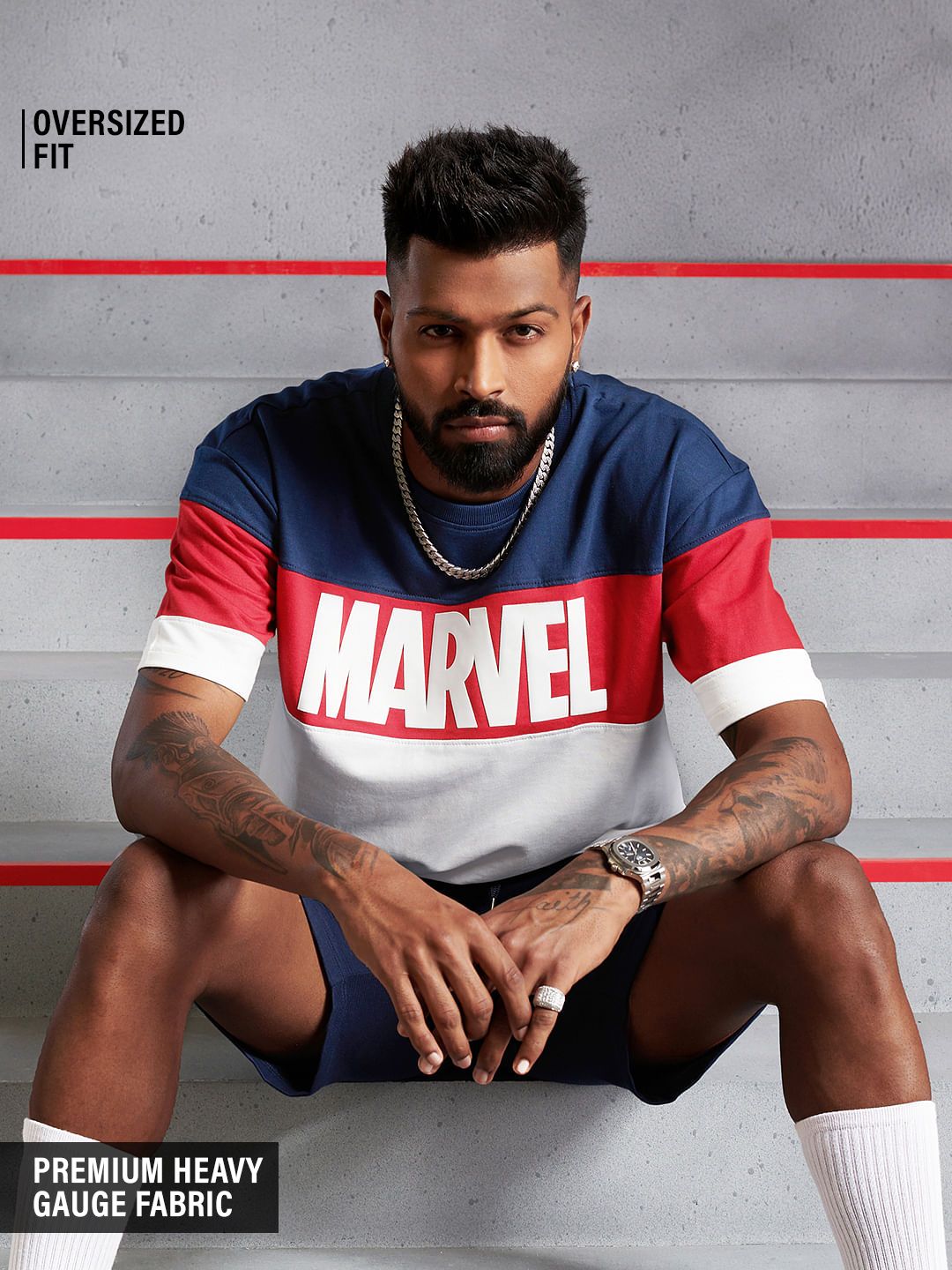 Buy Marvel Logo Oversized T-Shirts Online