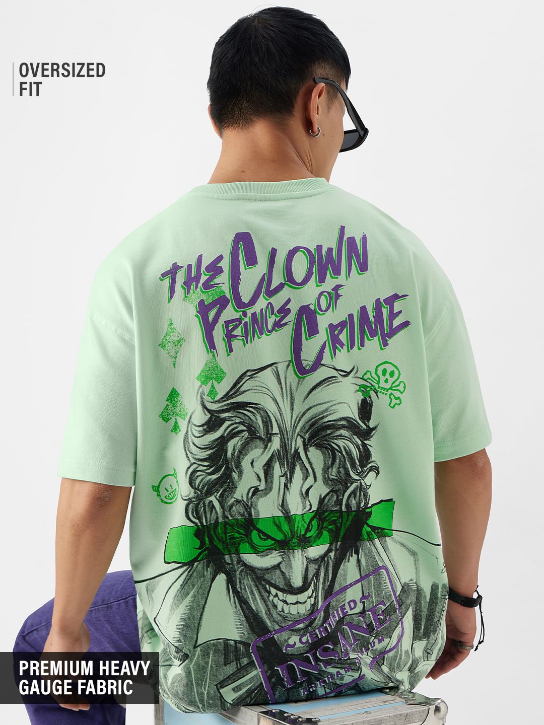 Buy Joker: Certified Insane Oversized T-Shirts Online