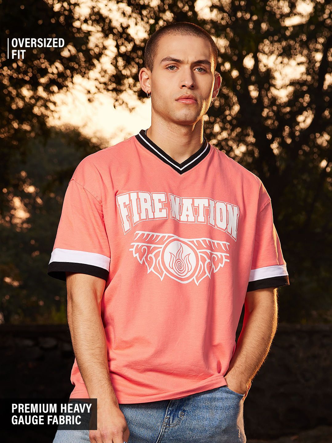 Buy Avatar: Firebender Oversized T-Shirts Online