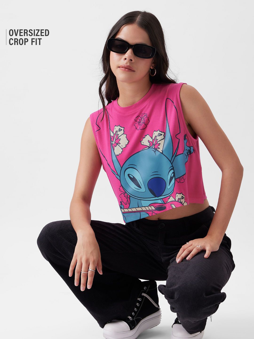 Buy Lilo And Stitch The Musicians Women Cropped Tank Tops Online