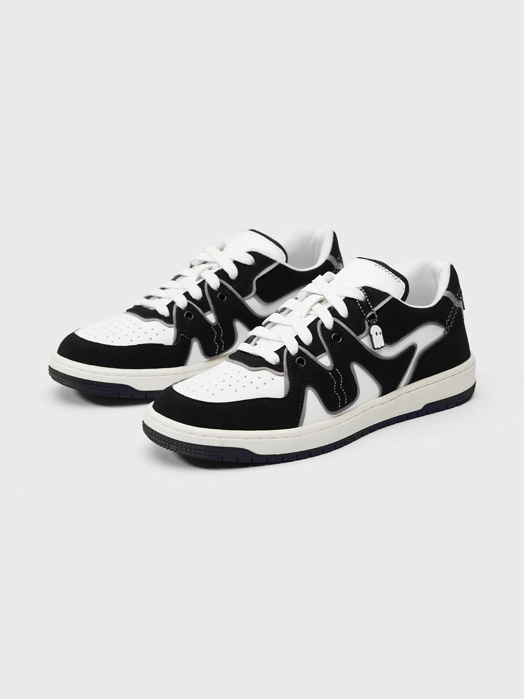 Buy TSS Originals: Wavy Black Men Low Top Sneakers Online