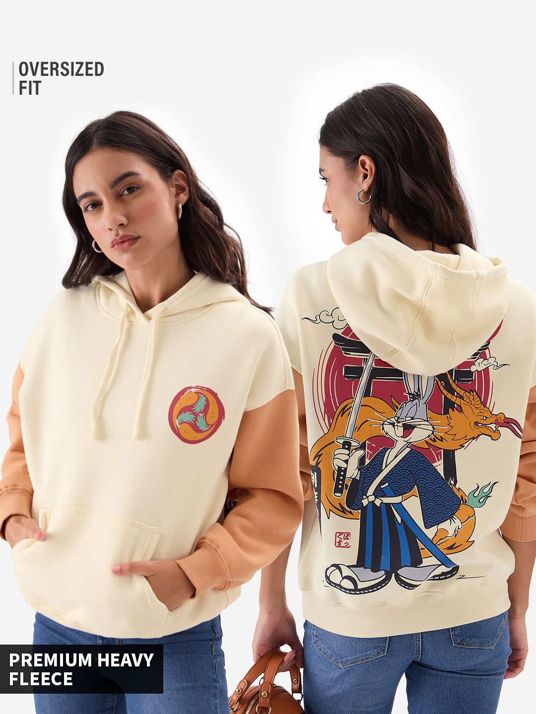 Buy Bugs Bunny: Samurai Women Oversized Hoodies online at The Souled Store.