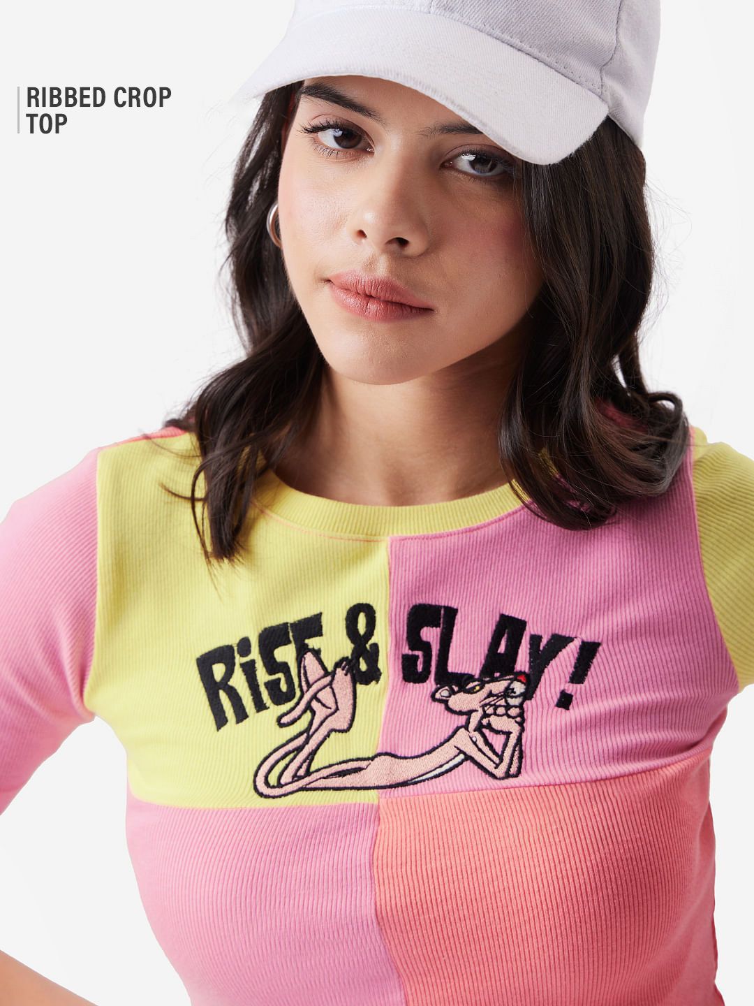Buy Pink Panther: Slay Women Cropped Tops online at The Souled Store.
