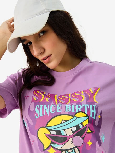 Buy Powerpuff Girls: Sassy Since Birth Women Relaxed Fit T-Shirts ...