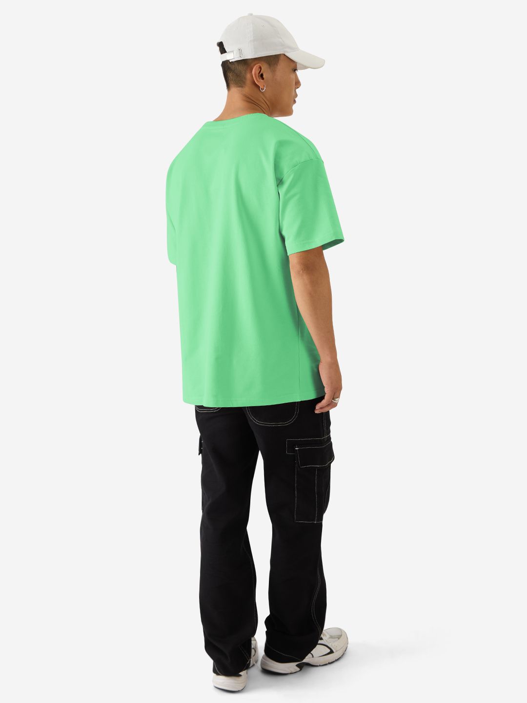 Buy Solids: Spring Bud Green Oversized T-Shirts Online