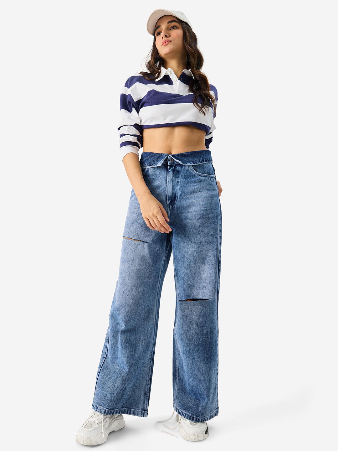 Buy Solids: Frosty Blue Women Jeans Online