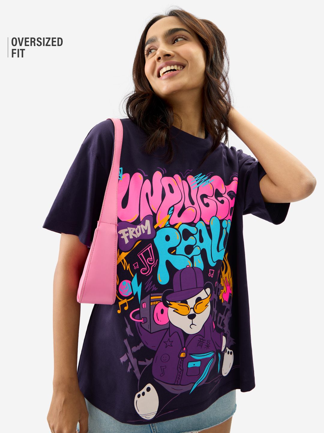 Buy TSS Originals: Unplugged From Reality Women Oversized T-Shirts ...