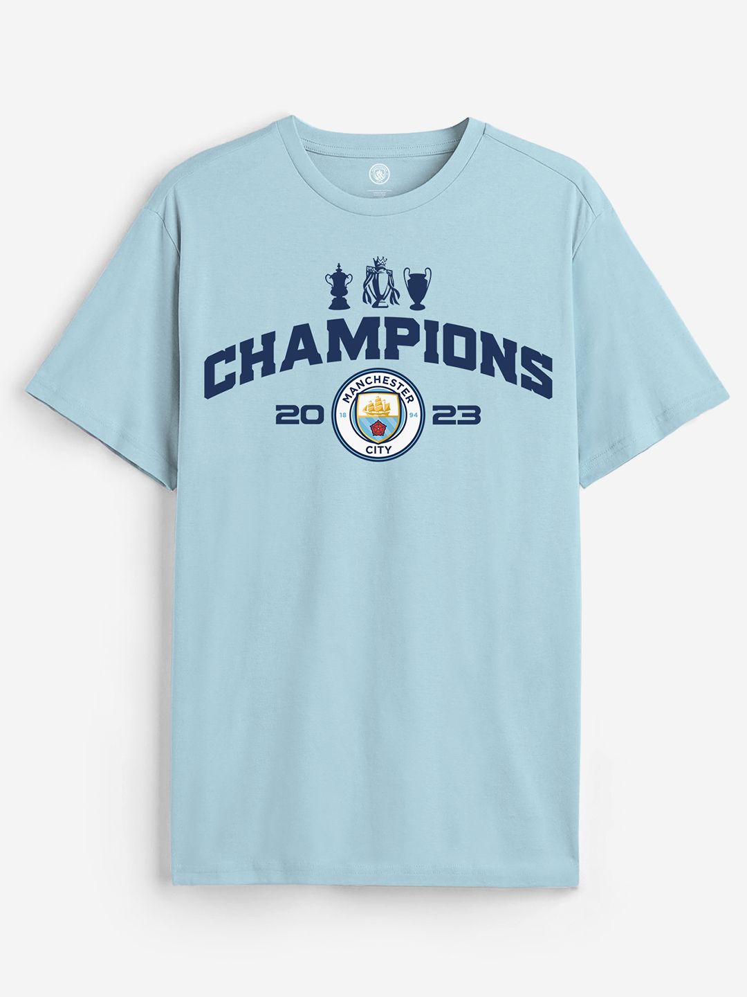 Buy Manchester City: Champions 2023 Men Tshirt Online.