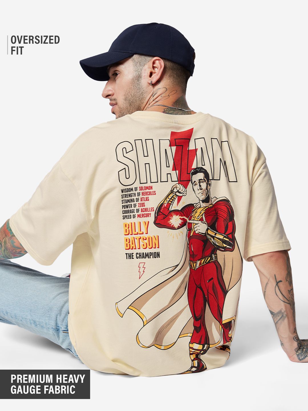 Buy Shazam: Billy Batson Oversized T-Shirts Online