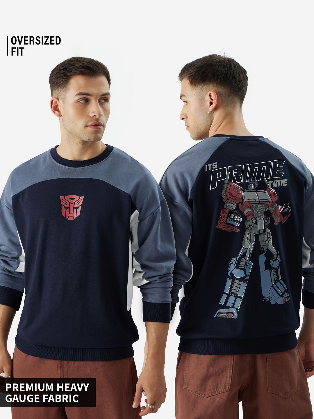 Buy Official Transformers: Prime Time Men Oversized Sweatshirt Online
