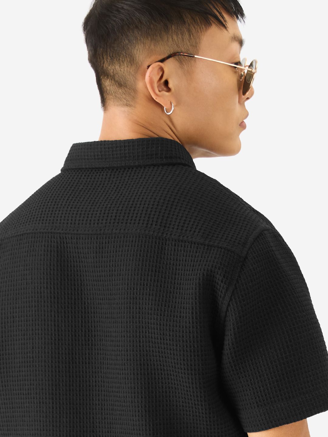 Buy Solids: Midnight Black Men Holiday Shirt Online