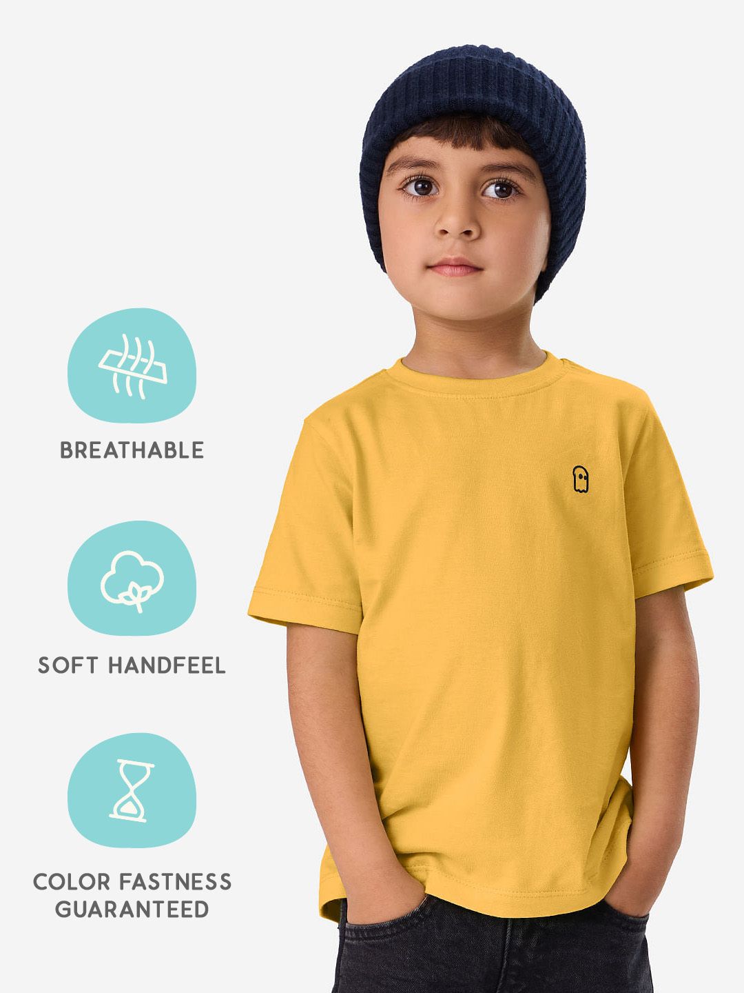 Buy Solids: Sunshine Yellow Boys Cotton T-Shirts online at The Souled ...