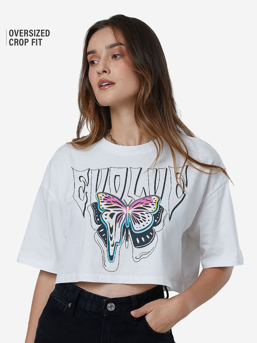 Buy Tss Originals Evolve Women Oversized Cropped T Shirts Online At