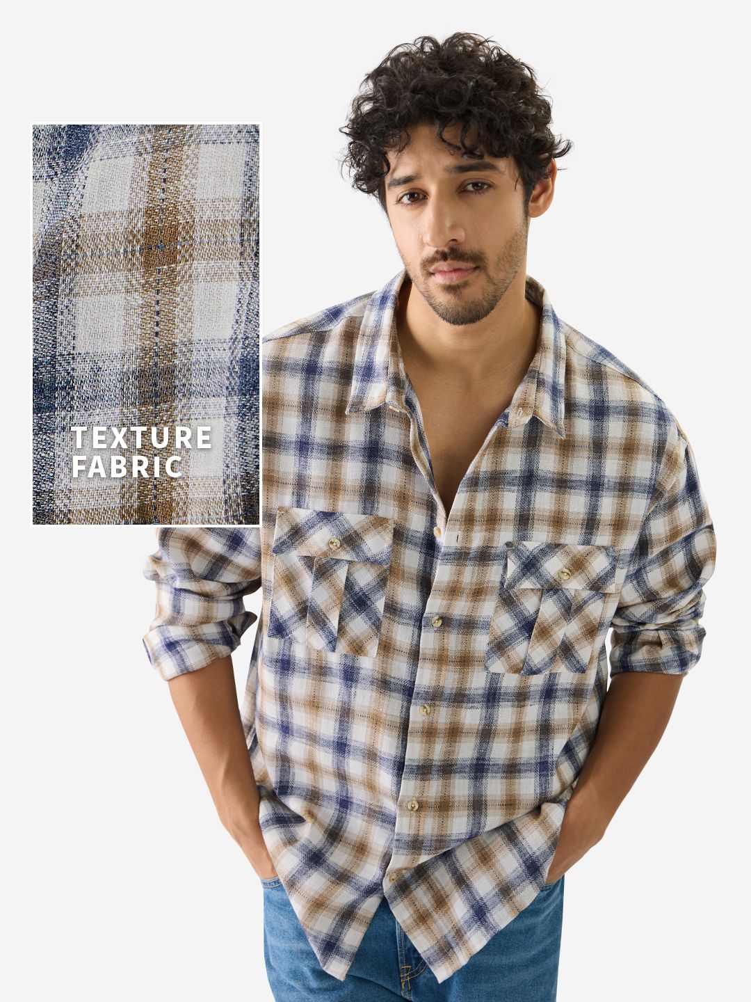 Buy Plaid: Khaki Men Utility Shirts Online