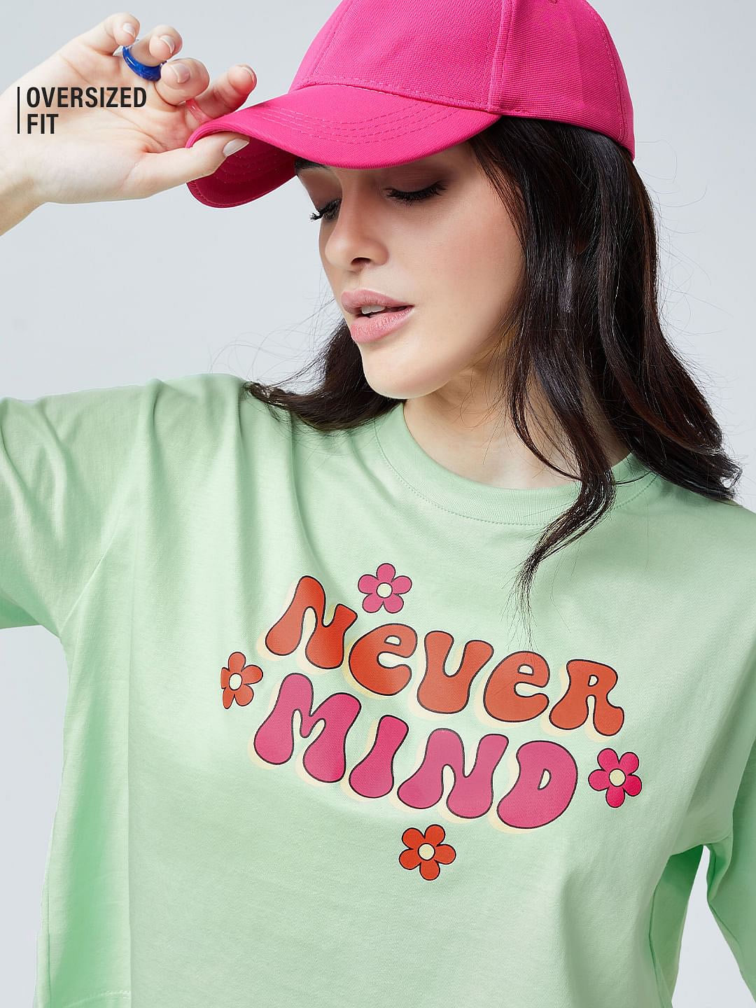 Buy Tss Originals Never Mind Women Oversized Cropped T Shirts Online
