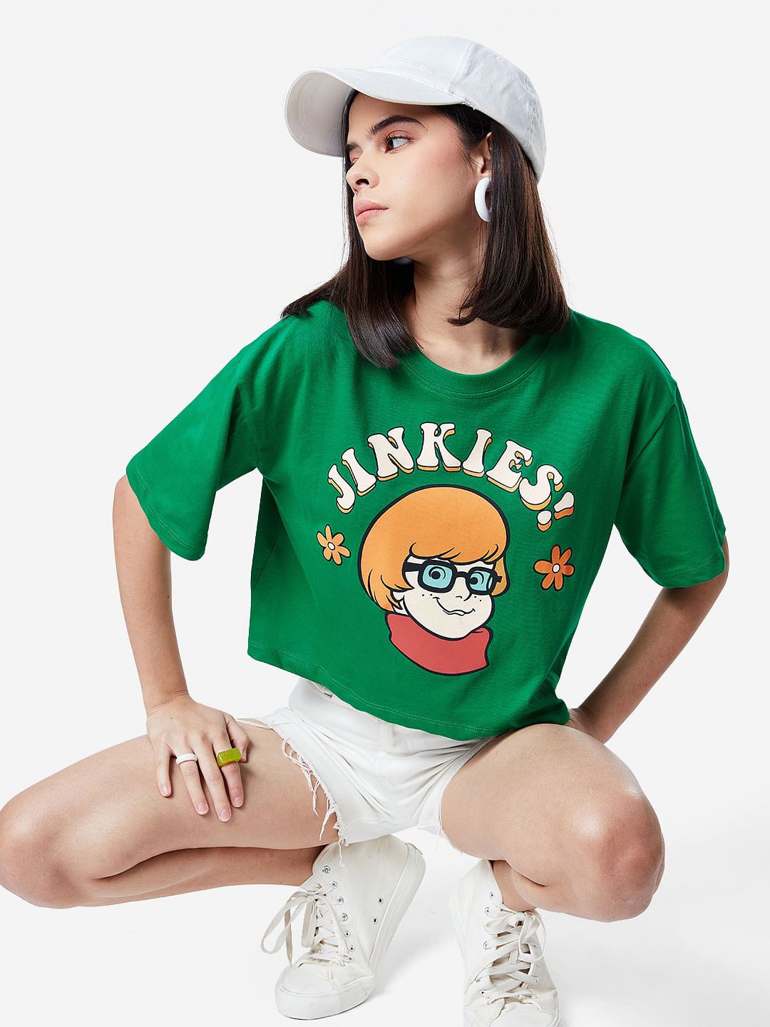Buy Scooby Doo: Jinkies Women Oversized Cropped T-Shirts online at The ...