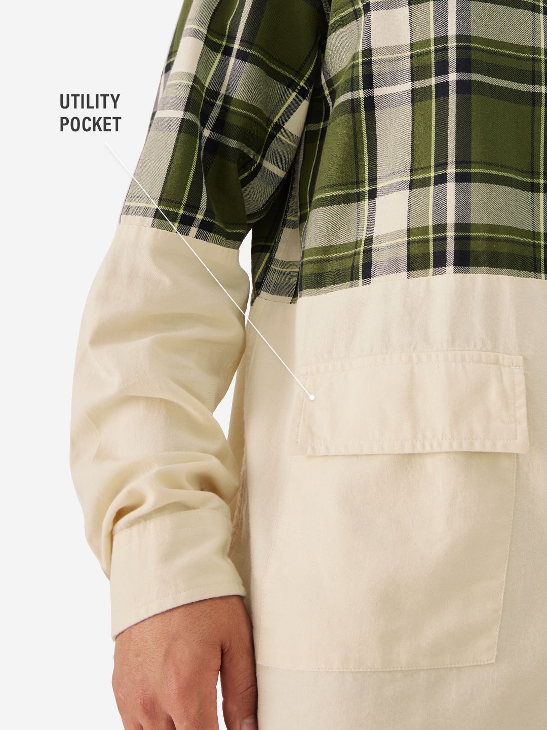 Buy Plaid: Green, Cream Men Relaxed Shirts Online