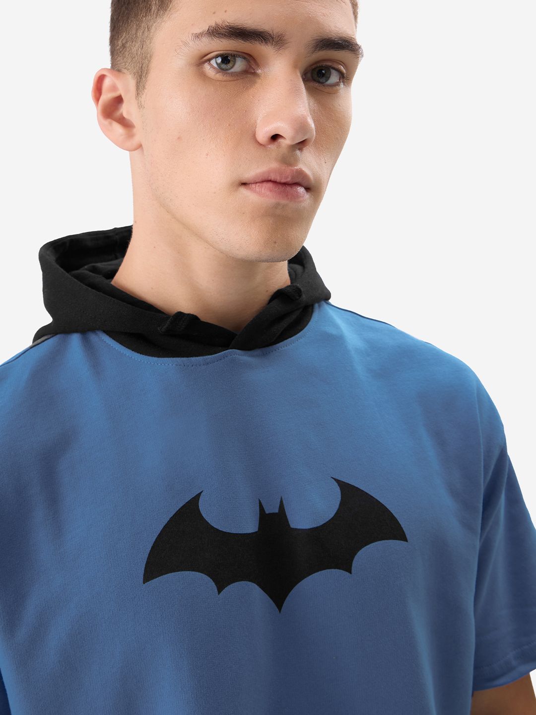 Buy DC: Batman & Nightwing Men Oversized Hooded T-Shirts Online