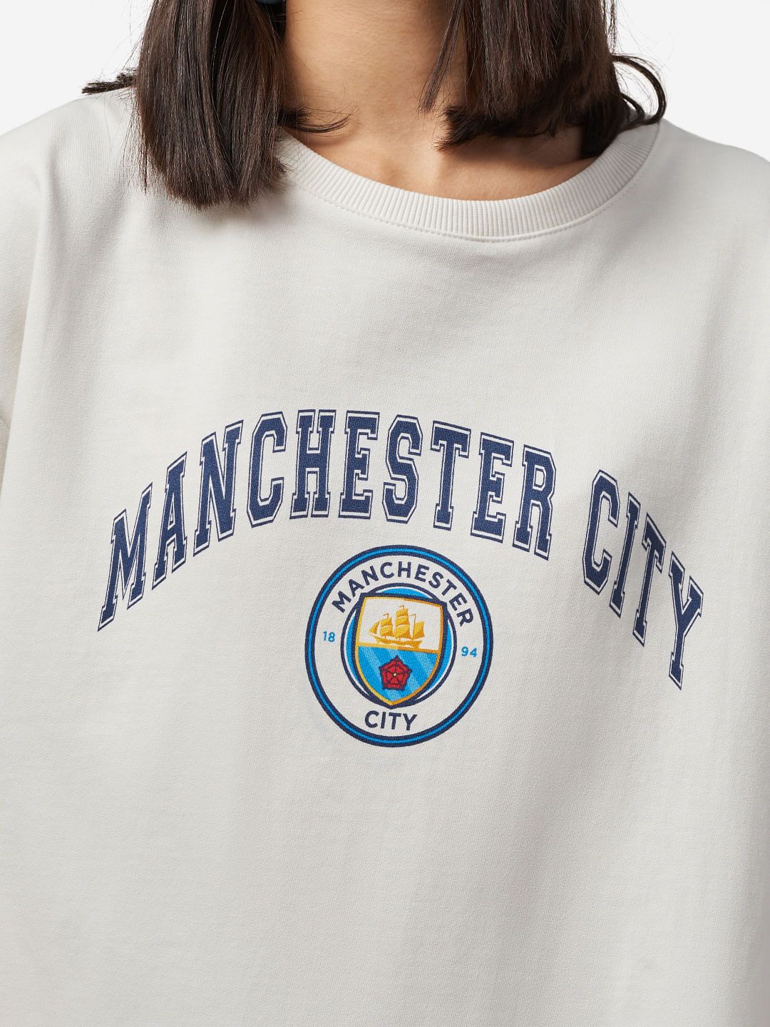 Buy Manchester City: Logo Women Oversized T-Shirts online at The Souled ...