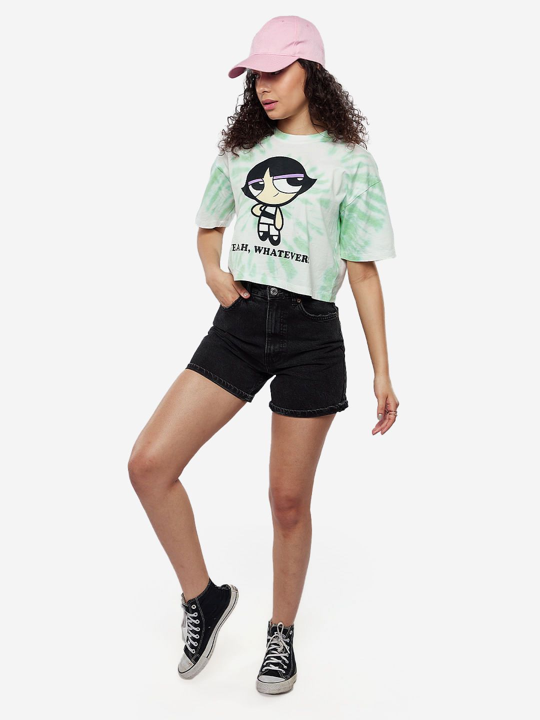 Buy Powerpuff Girls: Buttercup Whatever Women Oversized Cropped T ...