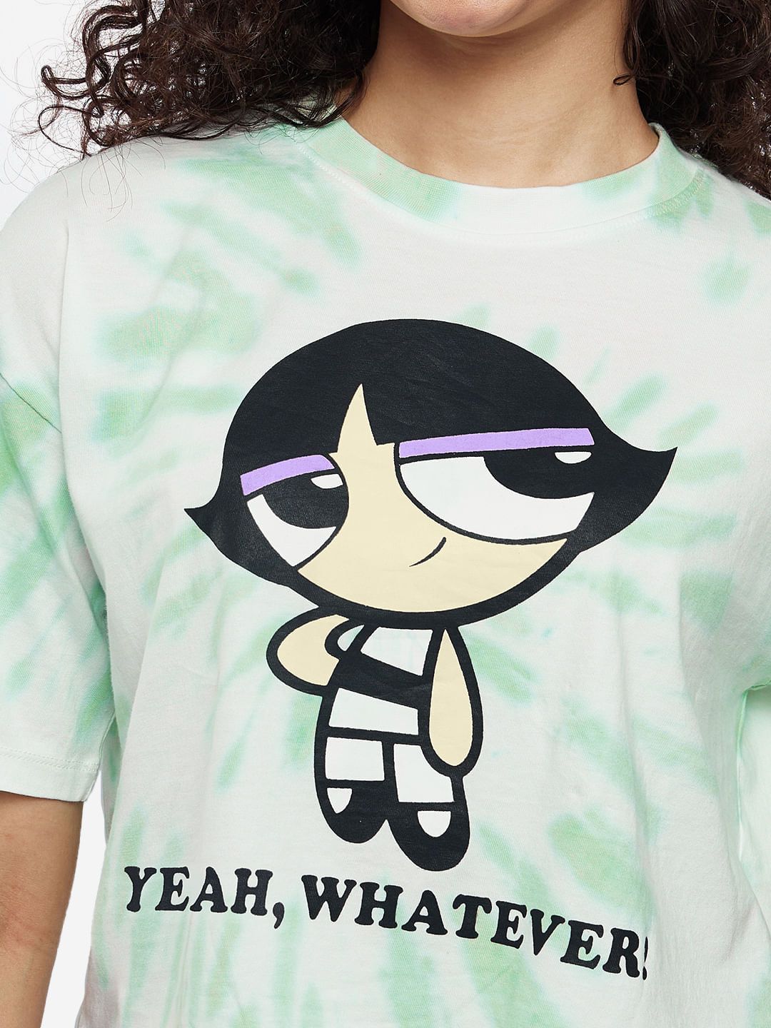 Buy Powerpuff Girls: Buttercup Whatever Women Oversized Cropped T ...