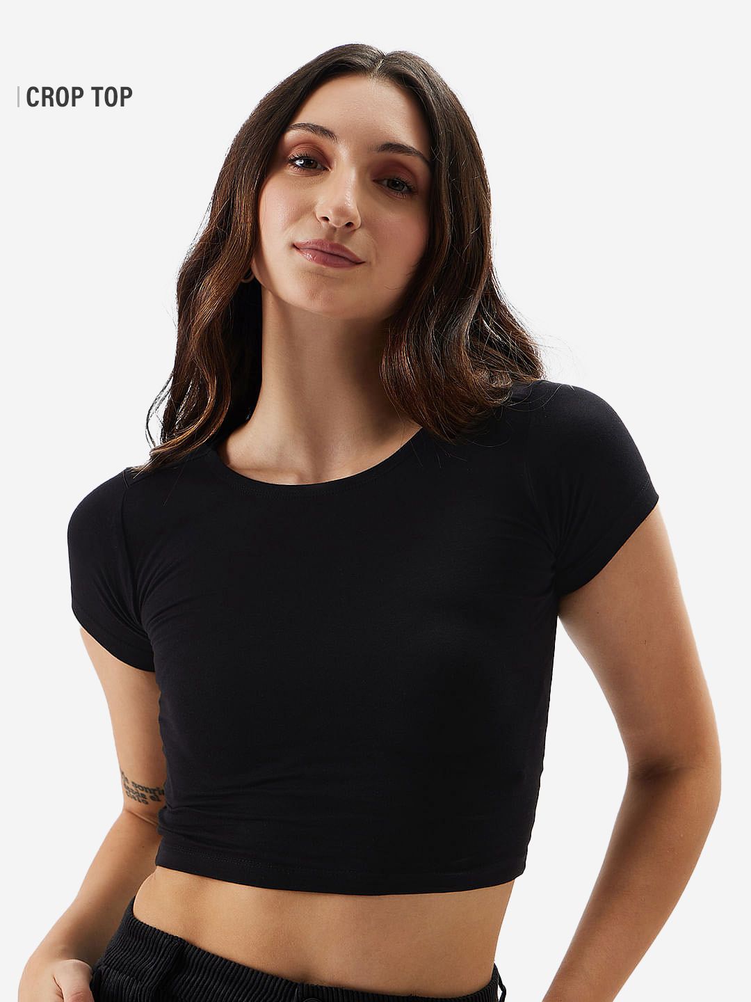 Buy Solids: Black Women Cropped Tops online at The Souled Store.