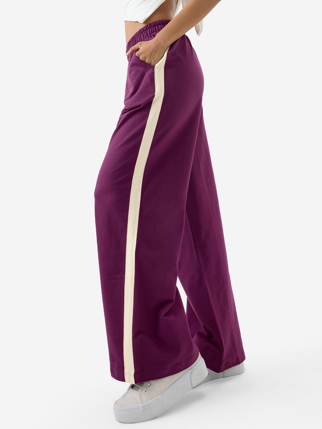 Buy Sangria Oversized Jogger Women Flared Joggers online at The Souled ...