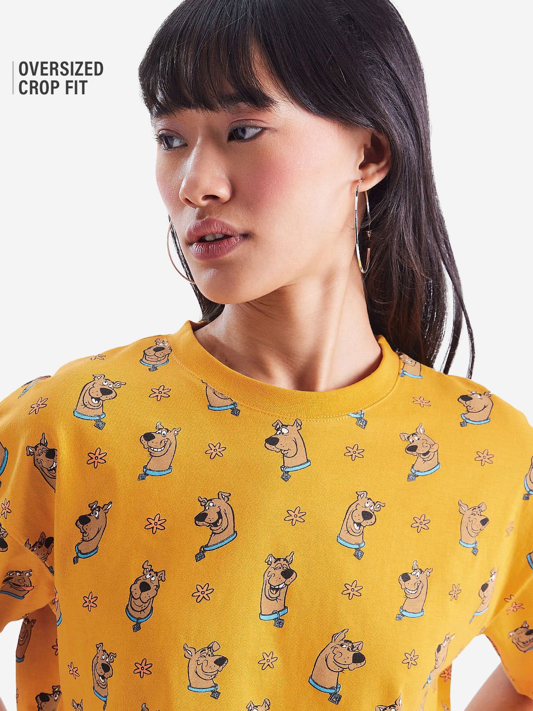 Buy Scooby-Doo: Vibe With Scooby Women Oversized Cropped T-Shirt