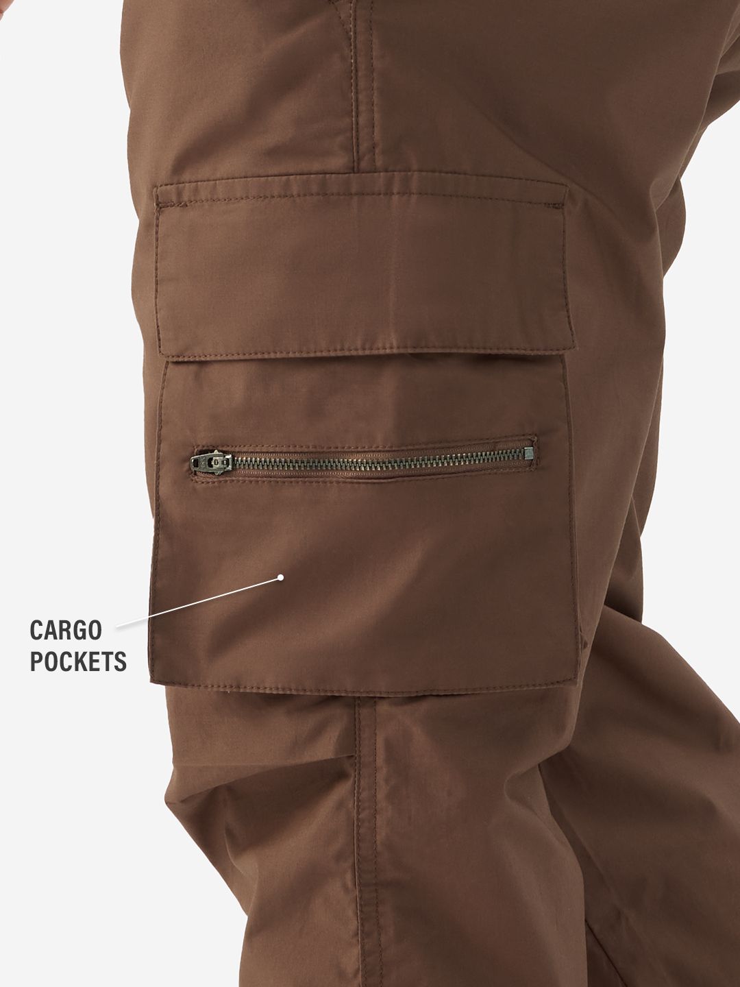 Buy Solids: Mocha Brown Men Parachute Pants Online