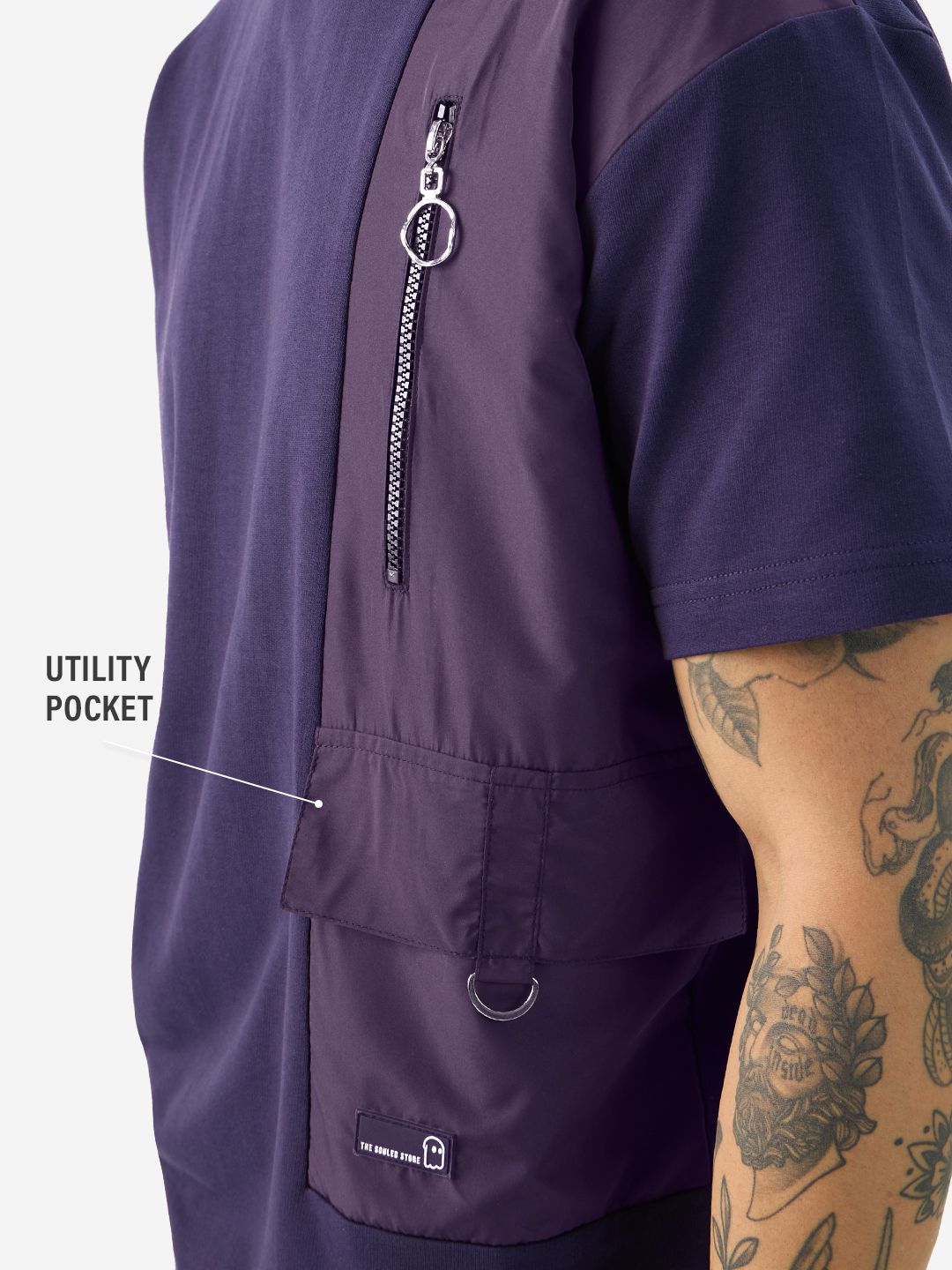Buy Solids: Berry (Utility) Oversized T-Shirts Online